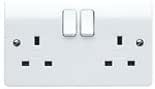 MK 13A 2G DP Switch Socket K2747 WHI Pack of 3 : Amazon.co.uk: DIY & Tools