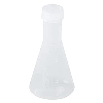 JRLGD Plastic Erlenmeyer Flask with Screw Cap 125ml, Narrow Neck ...