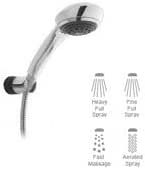 Alsons 5445 C 2010 Four-Spray Wall Mounted Hand Shower Unit, Chrome ...