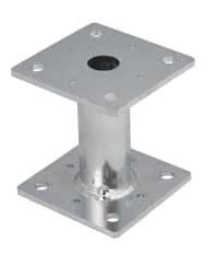 Heavy Duty Galvanised Elevated Post Base Support Fence Foot (Size: 100 ...