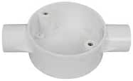 Marshall Tufflex White Circular Conduit 2 WAY Through Box 25MM *Pack of ...
