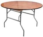 Amazon.com: Advantage 4 ft. Round Wood Folding Banquet Table [FTPW-48R ...