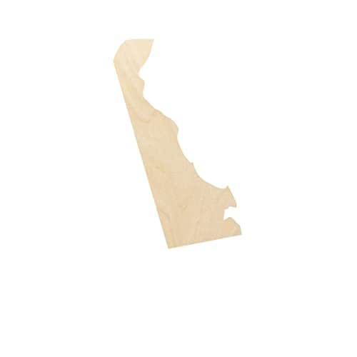 Amazon.com: Delaware state map wooden Shape-Multiple Sizes - Laser Cut ...
