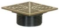 2" PVC FinishLine Square Adj Finish Fixture Floor Drain, 304 SS ...