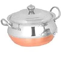 Buy Stainless Steel Copper Bottom Multipurpose Cook & Serve Handi with ...