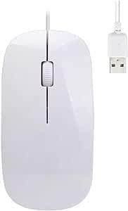 Slim Thin Optical USB Wired Mouse, Computer Mouse, 3 button mouse 1600 ...
