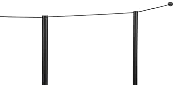 Displays2go Set of (4) 16” QueuePole.Slim Posts, 2 Wall Receptors, w ...