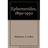 Ephemerides, 1890-1950: Books - Amazon.ca