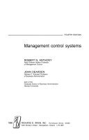 Management Control Systems: Amazon.co.uk: Anthony, Robert N., etc ...