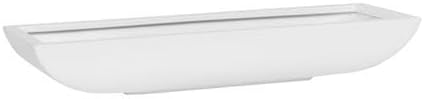 Amazon.com : Modern Rectangular White Flower Planter - Fiberstone Low ...