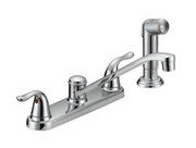 Matco-Norca BL-240C 2 Handle CP Kitchen Faucet with Spray Metal Lever ...