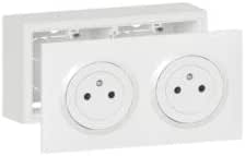 Legrand LEG300403 2X2P+T PRECA BL+CAD Double Socket Kit 2P+T Pre-Wired ...