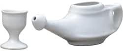 Ancient Impex Ceramic Neti Pot with Complementary Ceramic Eye Wash Cup ...