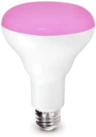DIMMABLE LED BR30 Pink Flood Light Bulb 8 WATTS Pink Supra Life LED ...