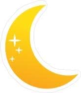 Amazon.com: Glimmering Moon Icon - Pack of 4 - StickerVinyl Waterproof ...