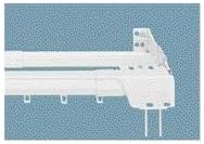 Amazon.com: Standard Traverse and Sheer Rod Set White 48"-86" Center ...