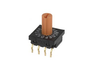 NKK SWITCHES FR01KR16P-S FR01 Series Hexadecimal 16 Position Top ...