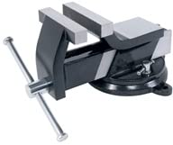 Metal Power 150 mm (6") Steel Bench Vice with Swivel Base (Black HT ...