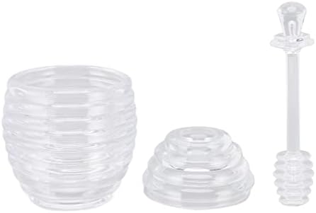 Amazon.com: Topyond Honey Jar with Dipper and Lid, Transparent Bee ...