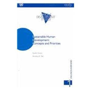 Sustainable Human Development: Concepts and Priorities (Concepts ...