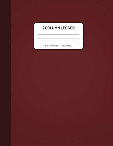 Amazon.com: 2 Column Ledger: Accounting Book, Accounting Ledger ...