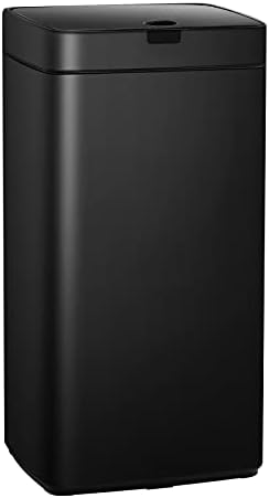 Devanti Rubbish Bin 45L Sensor White Steel Body Kitchen Trash Bins ...