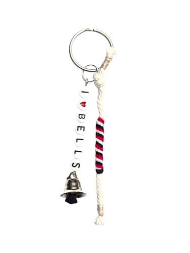 Bell ringer "I Love Bells" campanology keyring with sally, by Iridis ...