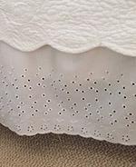 Amazon.com: Elegant Eyelet Dust Ruffle - Eyelet Bed Skirt, King - White ...