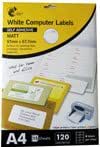 120 White Computer Labels Matt Self Adhesive 97mm x 67.7mm : Amazon.co ...