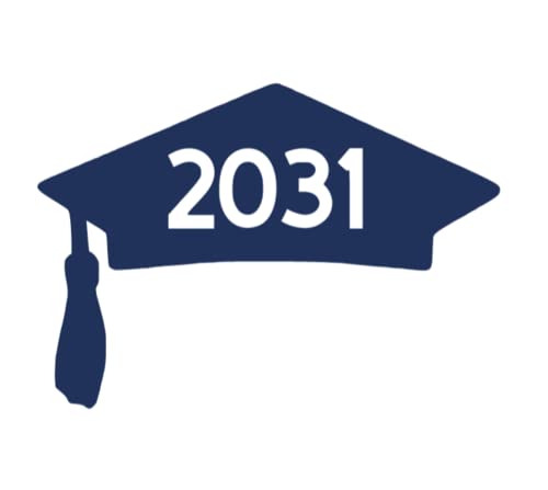 Amazon.com: Class Of 2031 Graduation Cap Decal, Graduation T Shirt ...