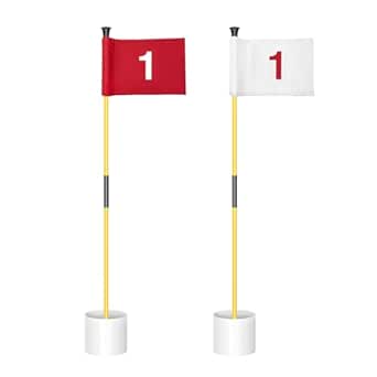 KINGTOP Miniature Golf Flagstick, Practice Putting Green Flags for Yard ...