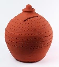 The Green View Gardens Mitti Ki Gullak/Clay Gullak Large Coin Bank ...