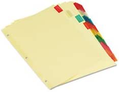 Amazon.com : Universal Insertable Index, Multicolor Tabs, Eight-Tab ...