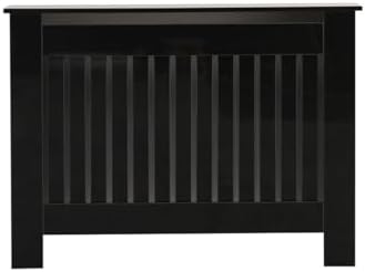 FurnitureHMD High Gloss Radiator Cover Vertical Slat Wooden Cabinet ...