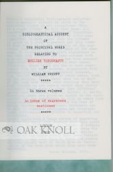 INDEX OF ENGRAVERS IN "BIBLIOGRAPHICAL ACCOUNT OF THE PRINCIPAL WORKS ...