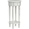 Amazon.com: HOMPUS Tall End Table with Drawer Sets of 2, 2-Tier Rustic ...