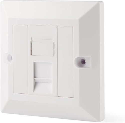 rhinocables CAT6 Ethernet Faceplate Single 1-Port/Double 2-Way/Quad 4 ...