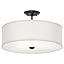 Kichler, Shailene 14" 3 Light Round Semi Flush with Satin Etched White ...