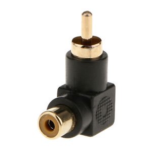 RCA 90 Right Angle Male to Female Adapters Audio AV Plug Connector ...