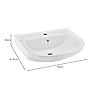 JAQUAR Continental Series Wall Mounted WASH Basin (White) with Faucet ...