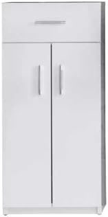 Hygena 2 Door 1 Drawer Bathroom Cabinet - White Gloss : Amazon.co.uk ...