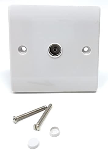 TV Aerial Socket Coaxial Coax Wall Faceplate Outlet White TV Point TV ...