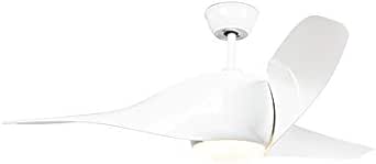 Qazqa - Ceiling Fan with Light and Remote Control White incl. LED ...