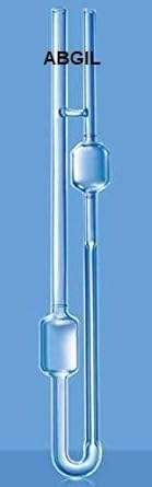 ABG BOROSILICATE GLASS VISCOMETER U TUBE BS/U. VISCOSITY RANGE(600-3000 ...