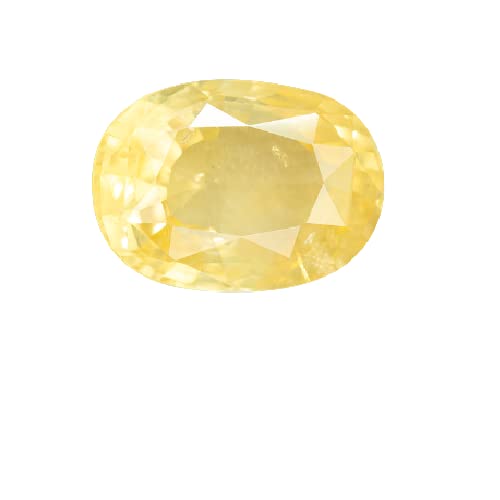The Gallery Of Gemstones पीला पुखराज रत्न ओरिजिनल 7.55 Carat Yellow ...