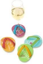 Amazon.com | Cheers Flip Flop Attachable Coaster Set - 4 Colors: Drink ...