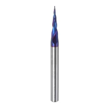 uxcell Tapered Ball Nose End Mill CNC Router Bit, 1/64" Radius 1/4 ...