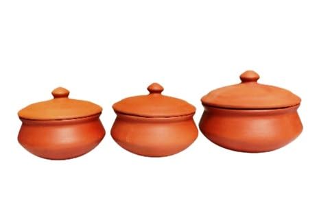 Buy CAVE Decor Organic Terracotta Clay Curd Pot with lid | Mitti Dahi ...