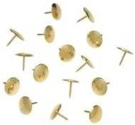 Amazon.com: Brass Plated Drawing Pin 9.5mm Head 0470043 Pack 100