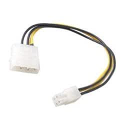 HRtronics® 4FT4MC1 ATX Power Supply Connector Cable, 6 Inch P4 12V 4 ...